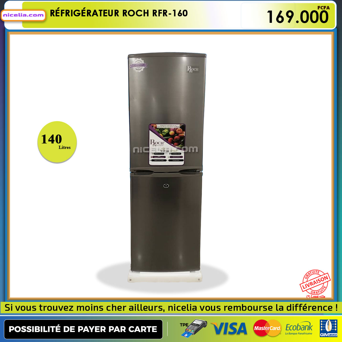 refrigerateur roch RFR 160